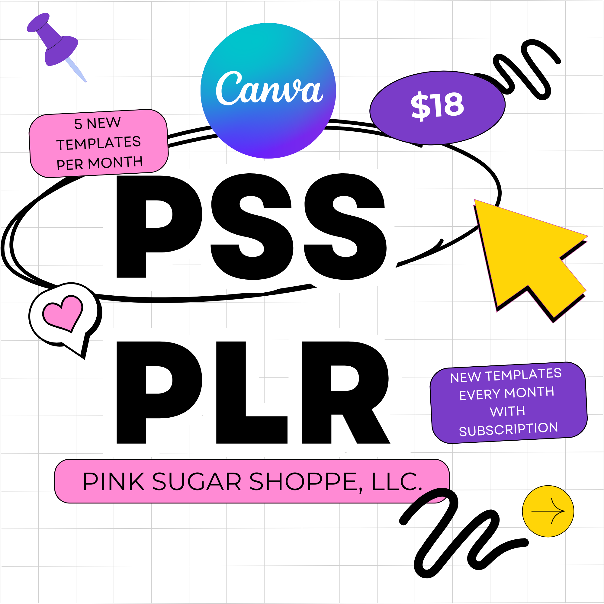 CANVA NEW TEMPLATE SUBSCRIPTION – Pink Sugar Shoppe