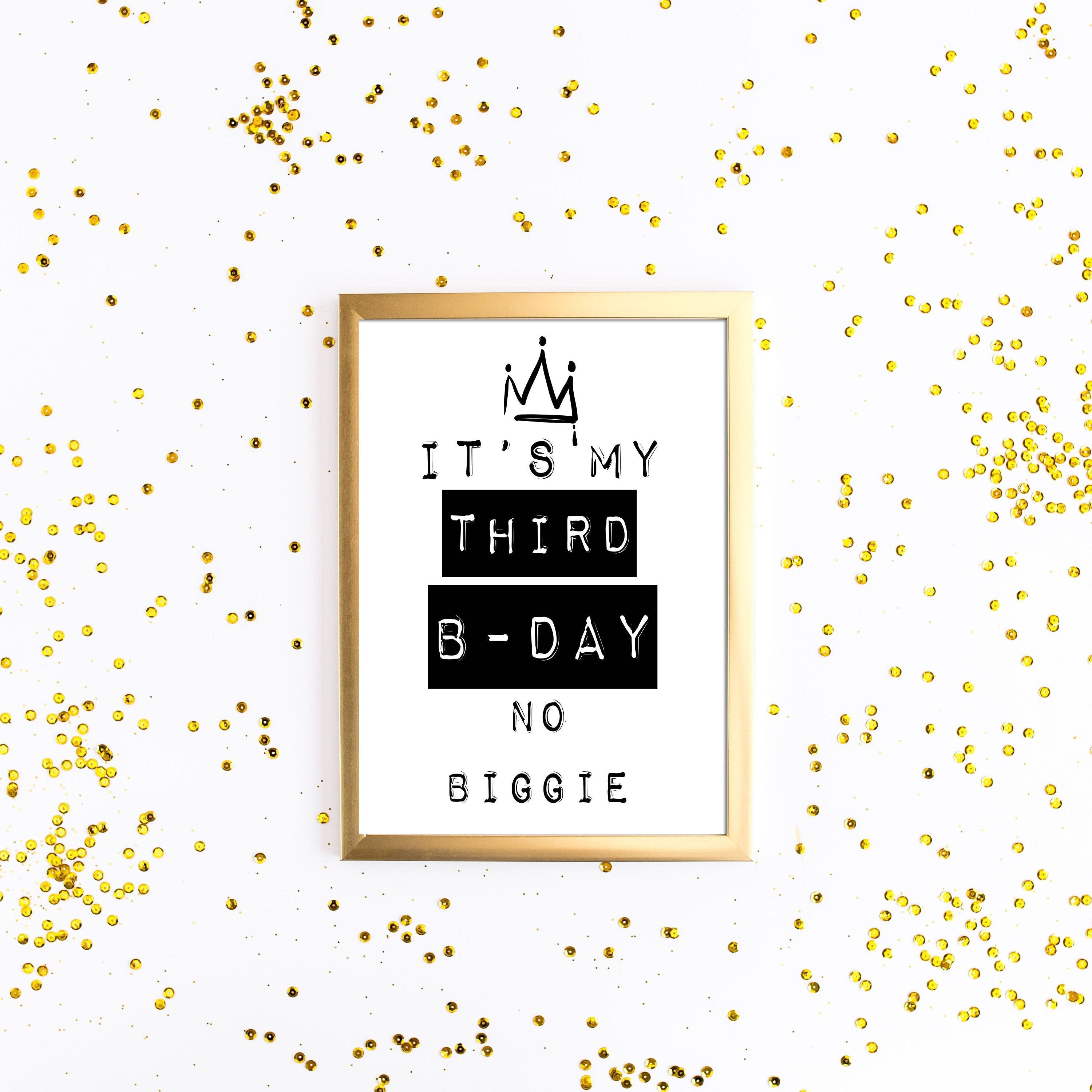 Aint Nothin But A Three Thang Party - Hip Hop Birthday Sign - 3 Thang ...
